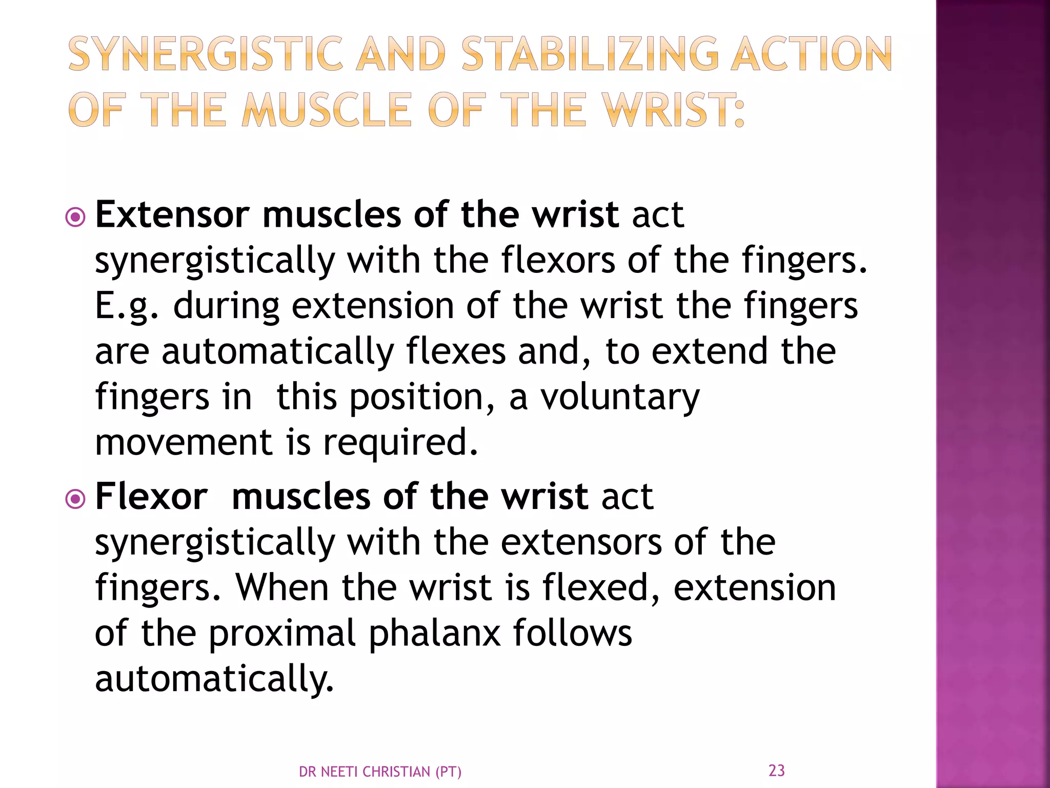 Biomechanics of wrist complex | PPTX