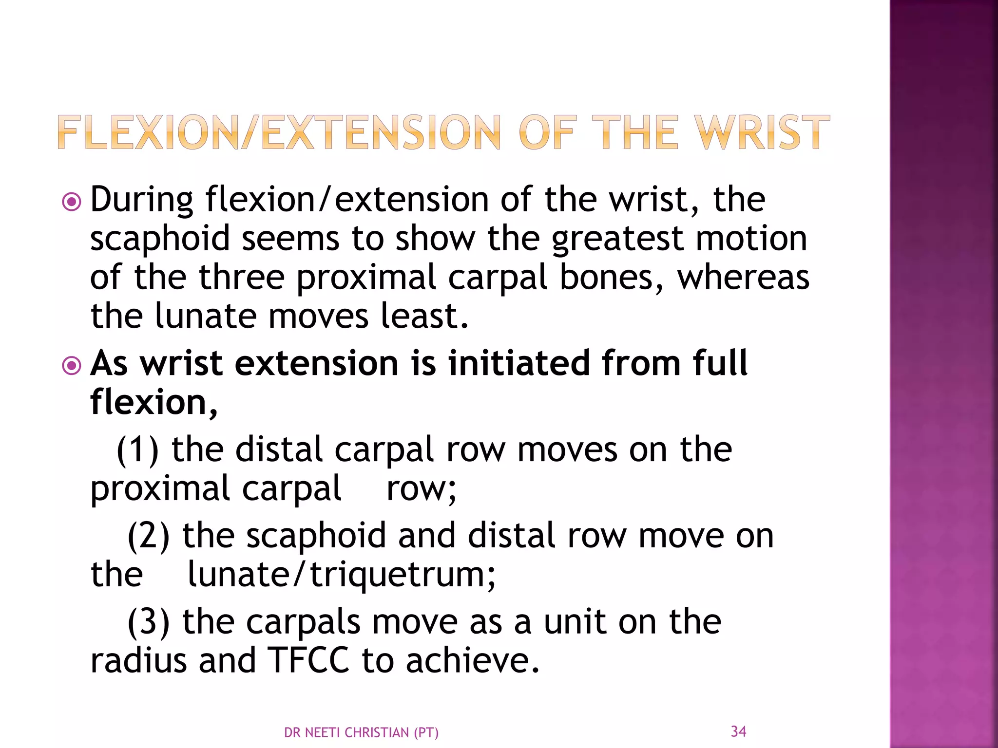 Biomechanics of wrist complex | PPTX