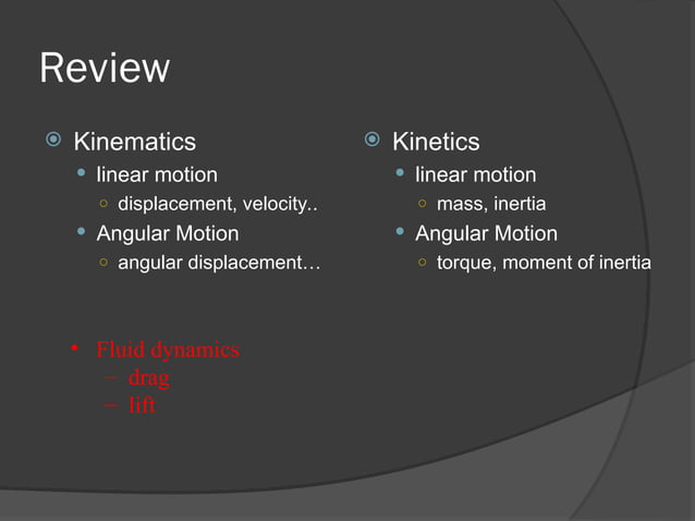 biomechanics outline and lecture. powerpoint | PPT