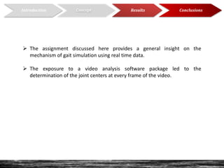 Human gait simulation using python | PPTX