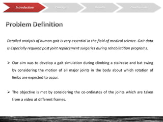 Human gait simulation using python | PPTX