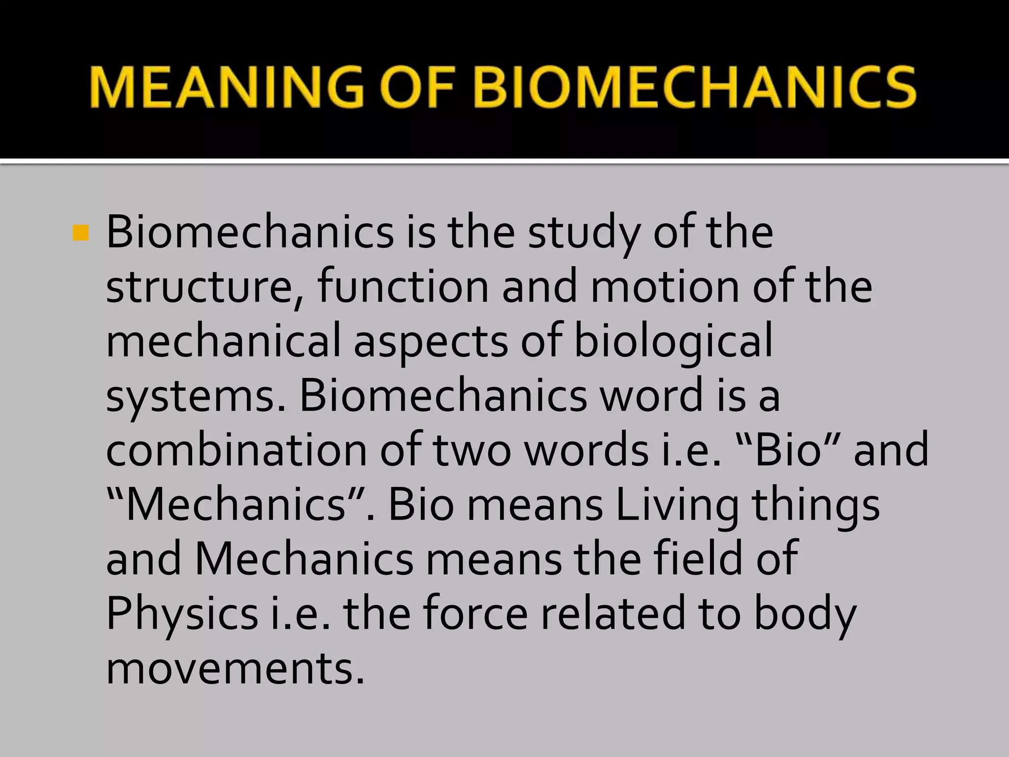 Biomechanics & Sports For Class Xii | PPTX