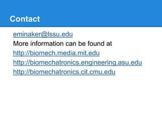 Biomechatronics 103 (1) | PPTX