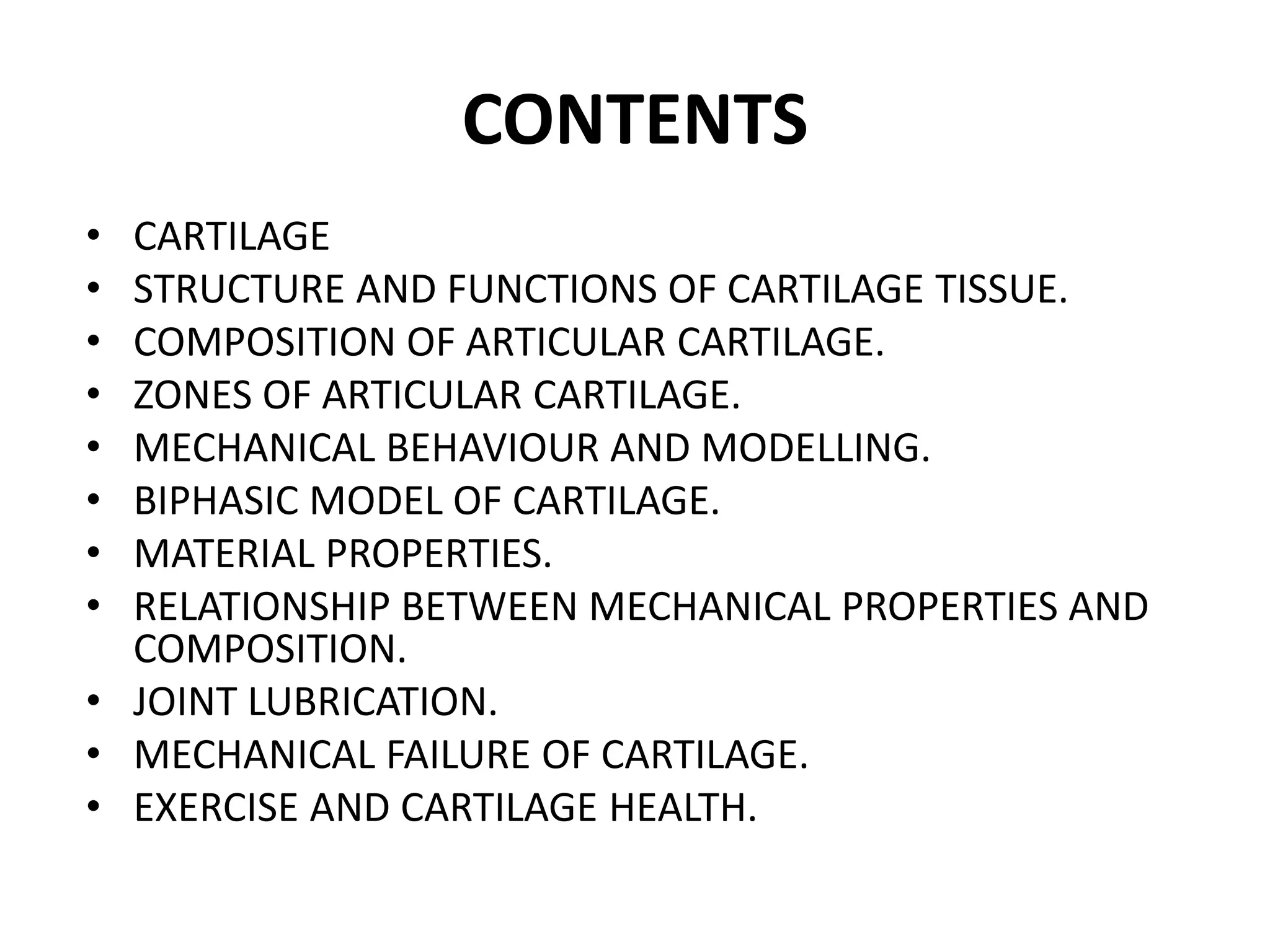 Biomech Of Cartilage | PPTX