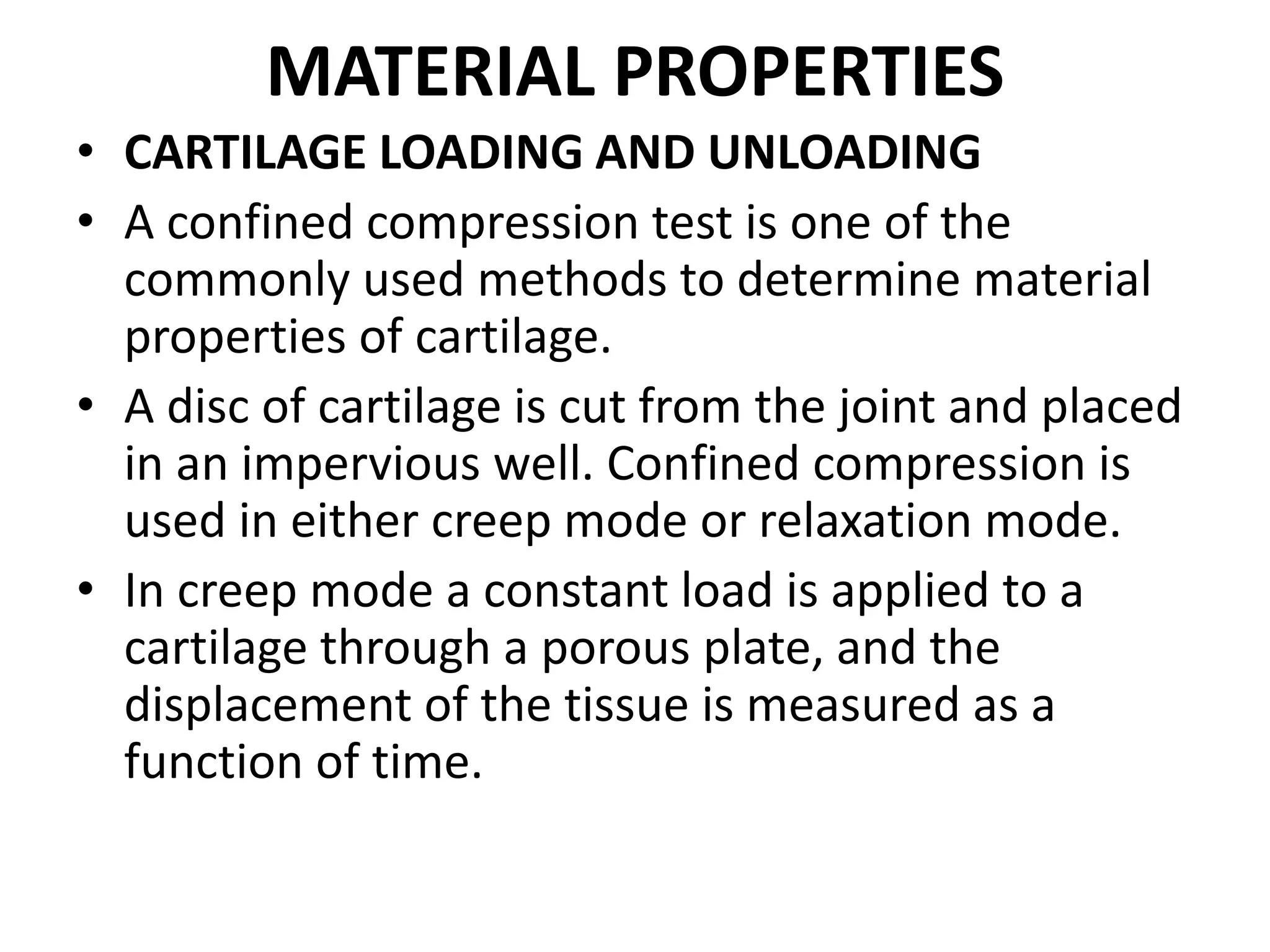 Biomech Of Cartilage | PPTX