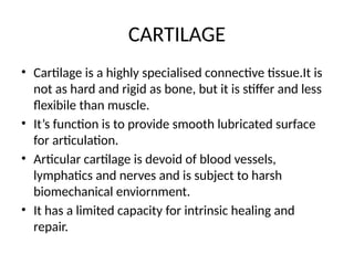 BIOMECH OF CARTILAGE ppt by ankush kumar | PPTX