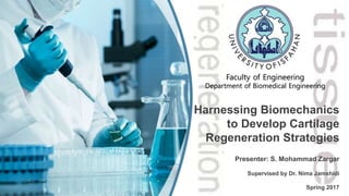 Harnessing Biomechanics to Develop Cartilage Regeneration Strategies | PPTX
