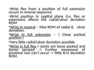 biomechanics of wrist joint and hand complex | PPT