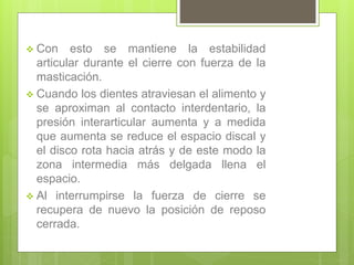 Biomecánica de la articulación temporomandiblular | PPTX
