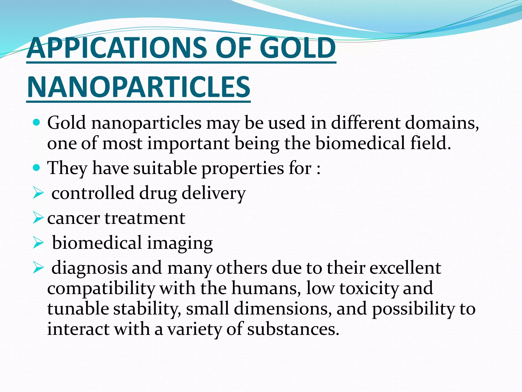 Biomedical applications of nanoparticles | PPTX