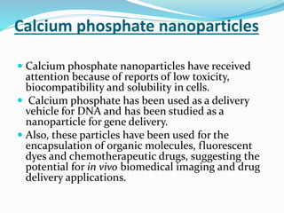 Biomedical applications of nanoparticles | PPTX