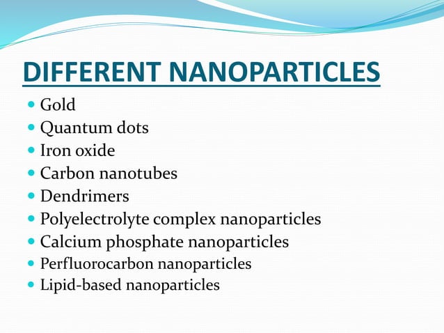Biomedical applications of nanoparticles | PPTX