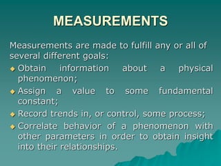 Biomedical categories of measurements | PPT