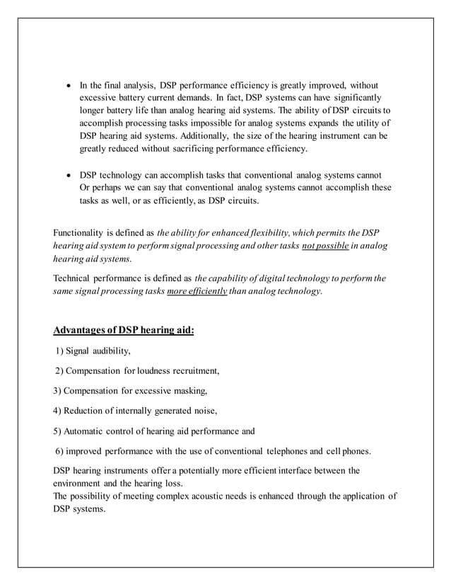 Biomedical Digital Signal Processing Digital Hearing Aid Docx