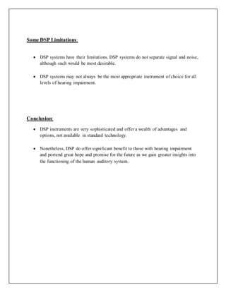 Biomedical digital signal processing : Digital Hearing Aid | DOCX