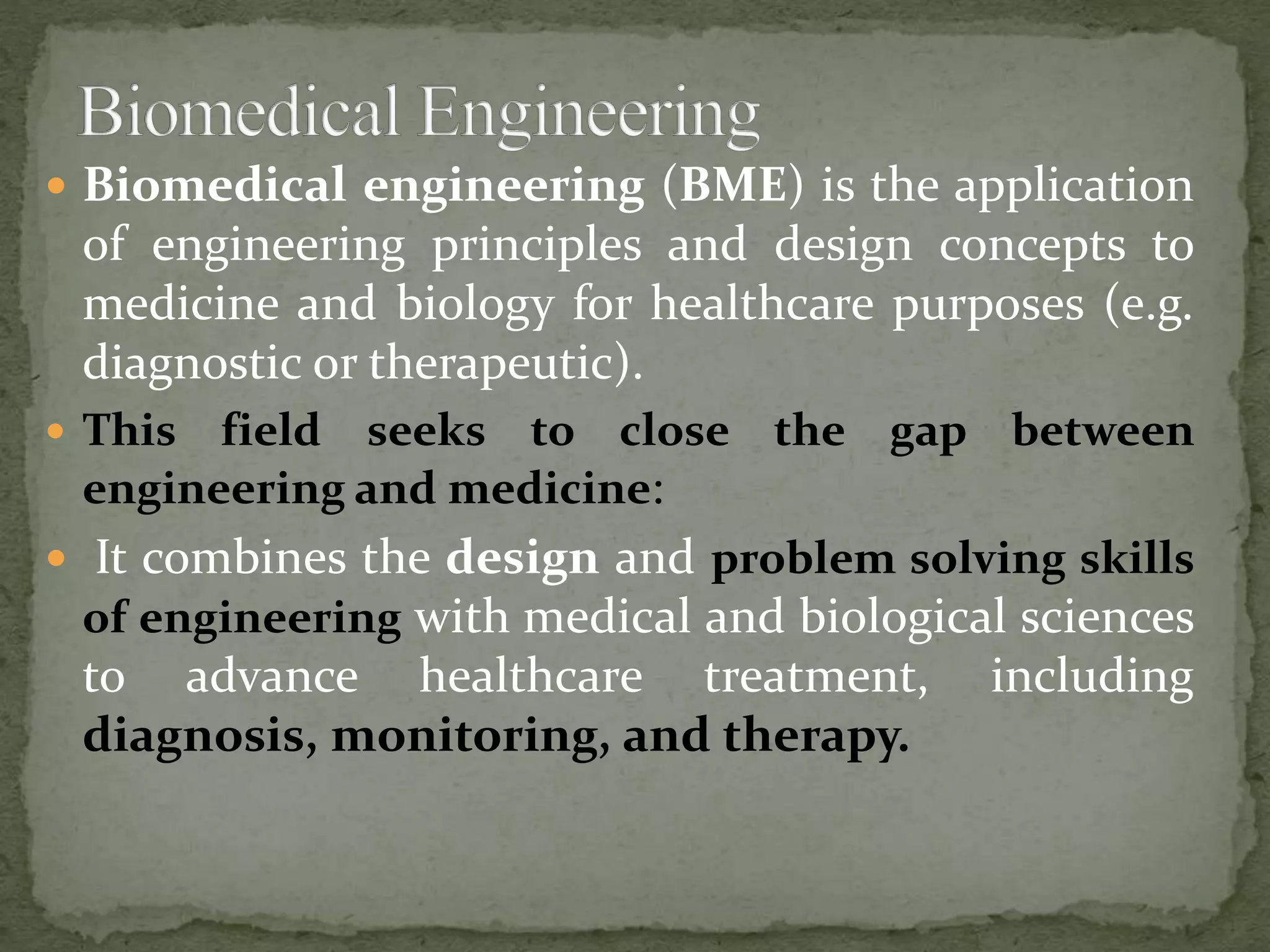 Biomedical Engineering Department in Hospital | PPT