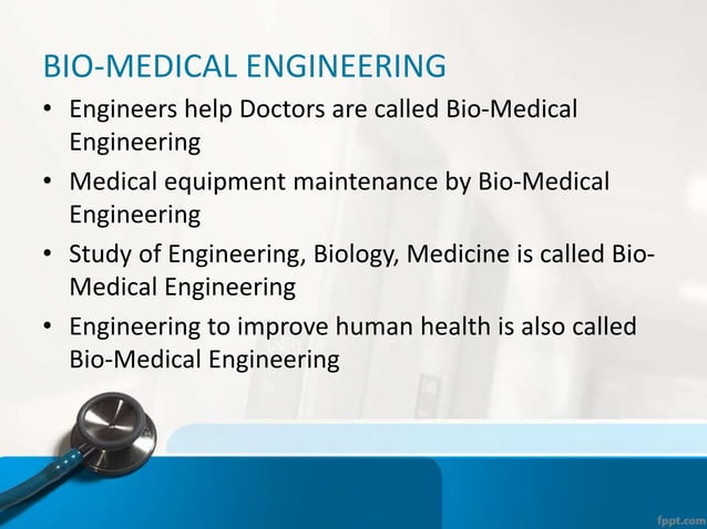introduction to biomedical engineering, Applications of biomedical engineering | PPTX | Science