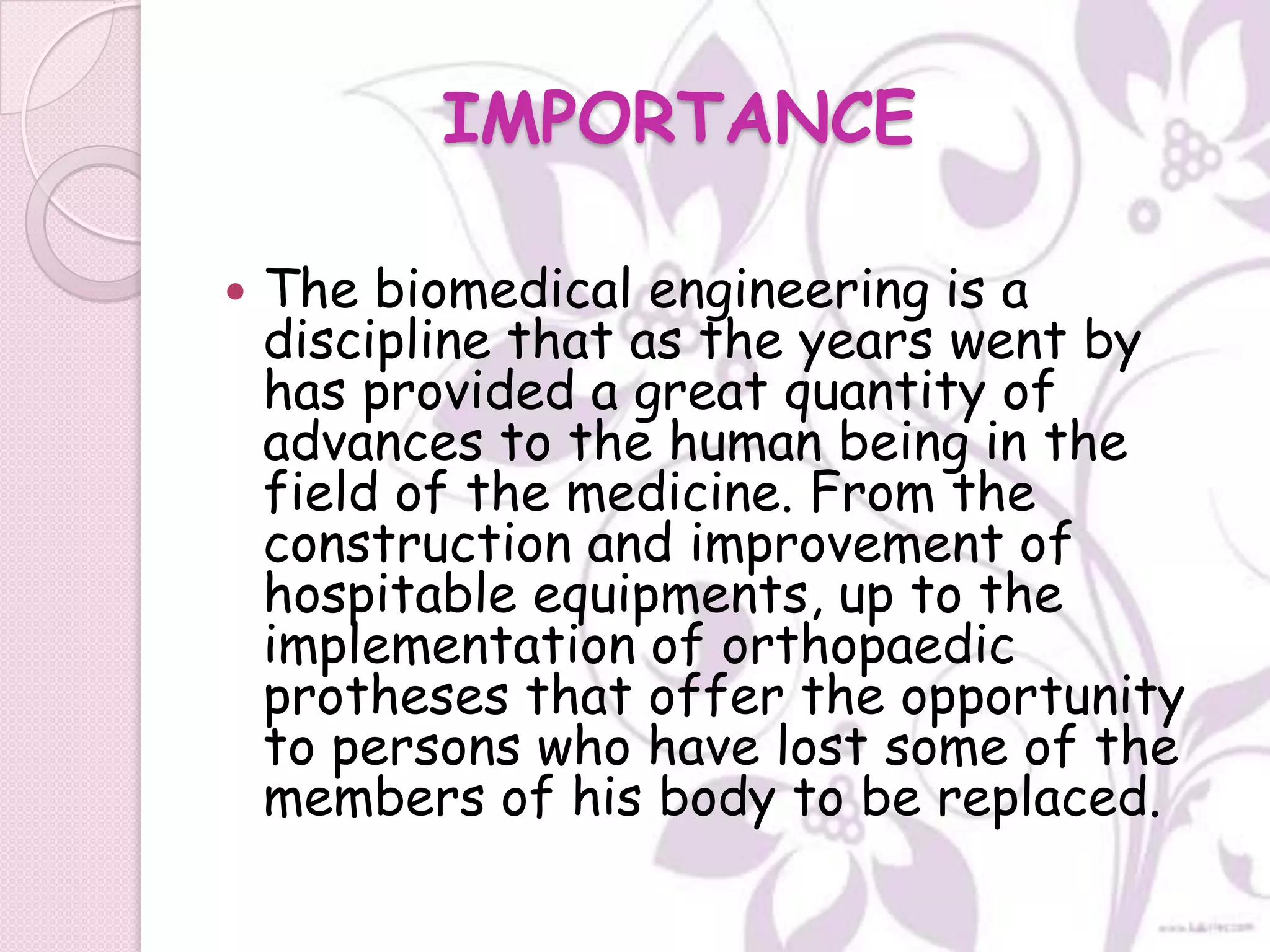 Biomedical engineering | PPT