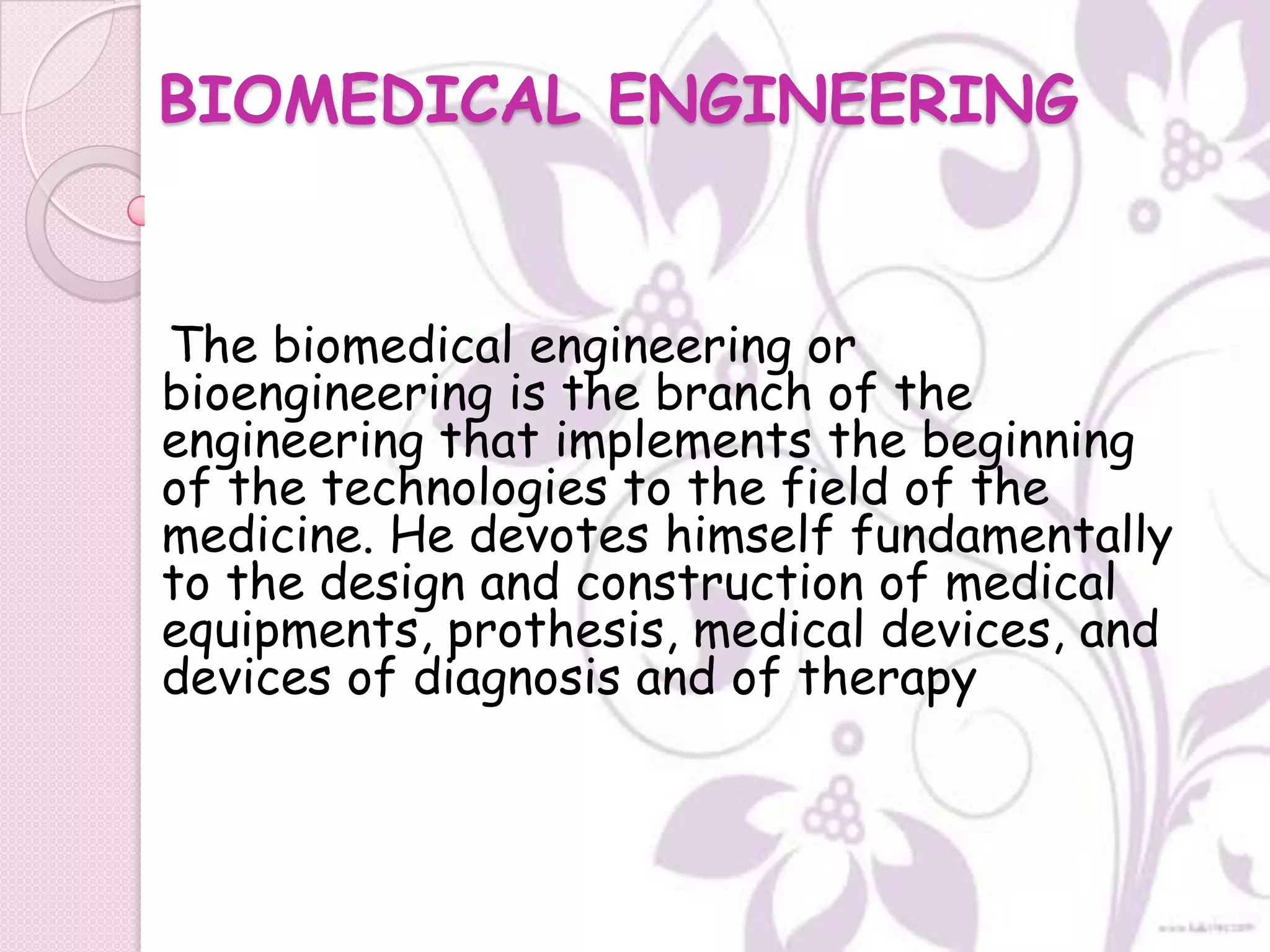 Biomedical engineering | PPT