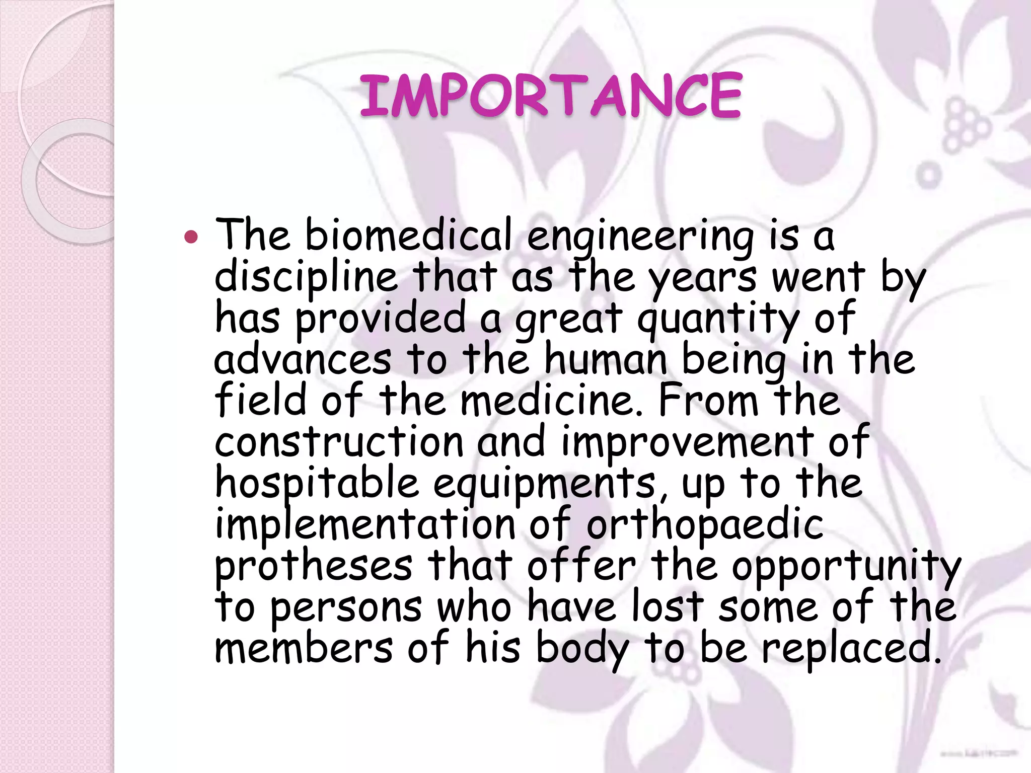 Biomedical engineering | PPT