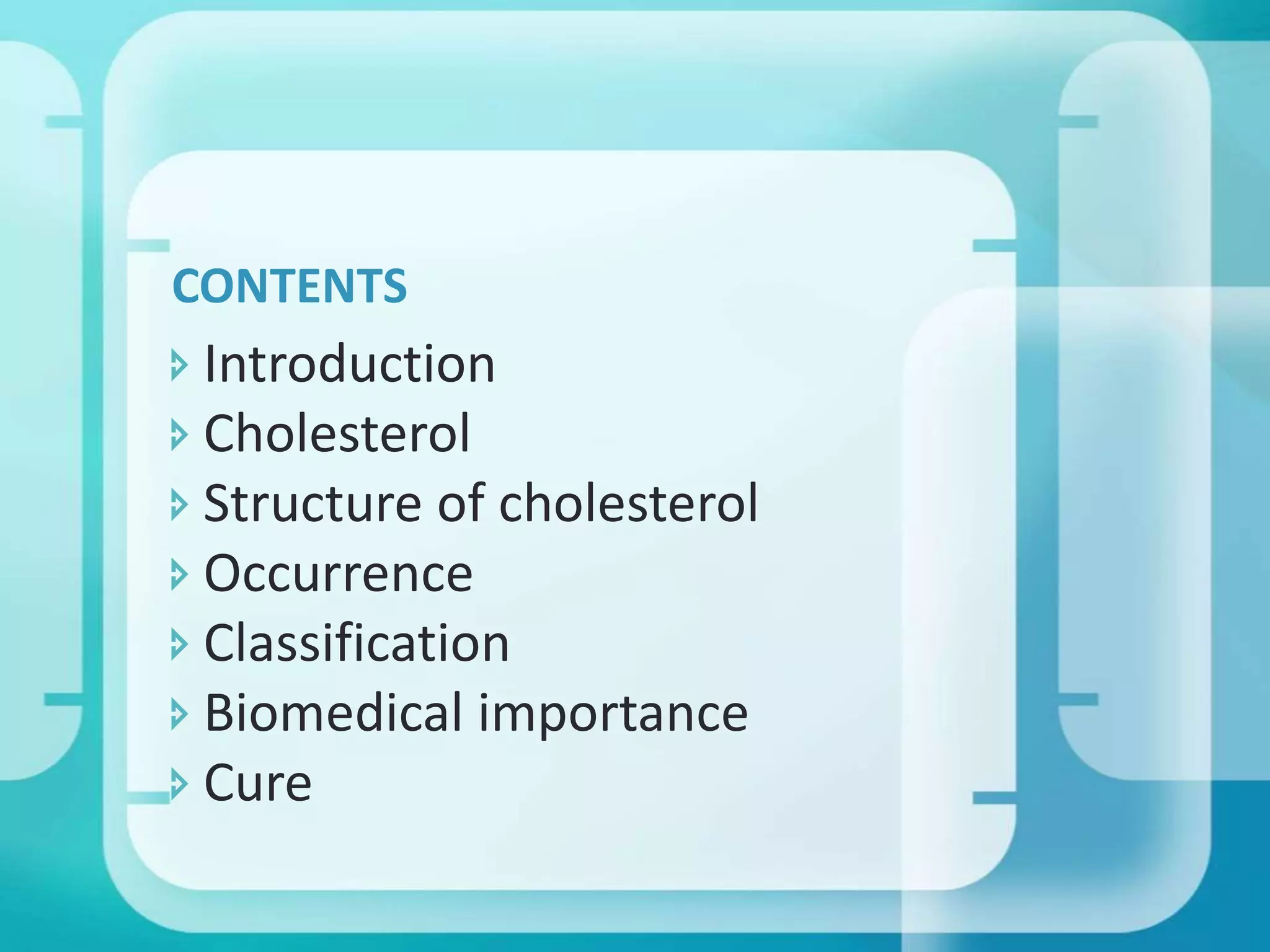 Biomedical importance of cholestrol | PPTX
