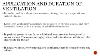 Ventilators - Biomedical Instrumentation | PPTX