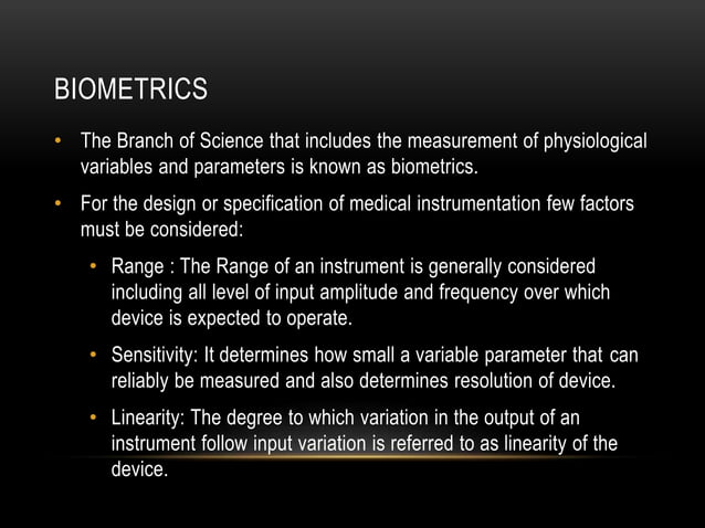Biomedical instrumentation | PPTX