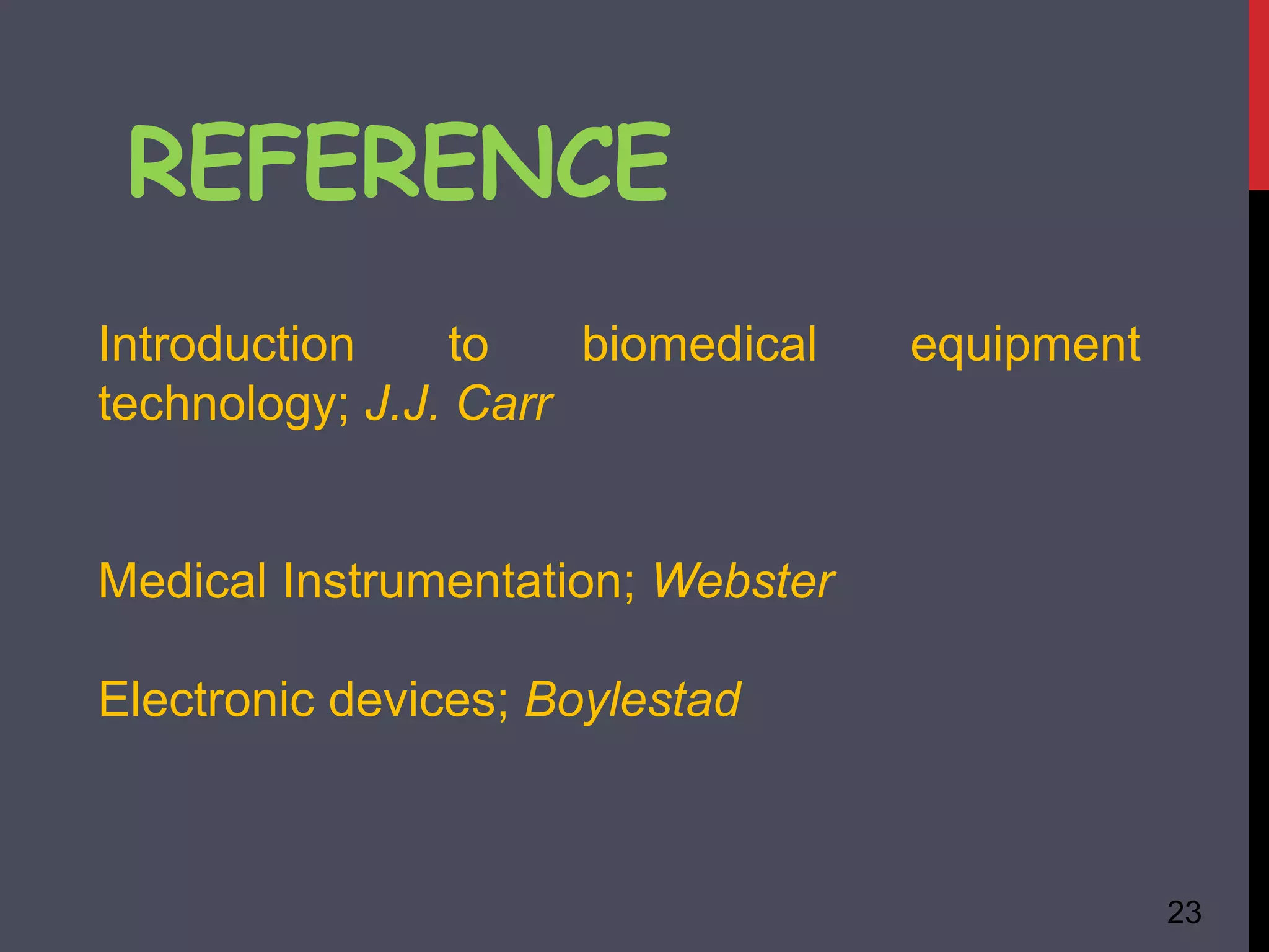 Biomedical instrumentation PPT | PPT