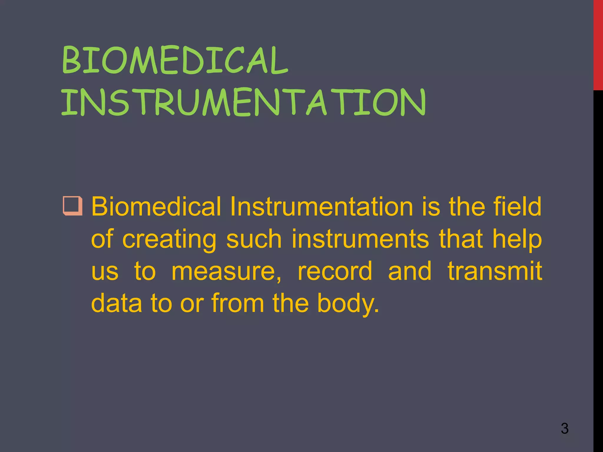 Biomedical instrumentation PPT | PPTX