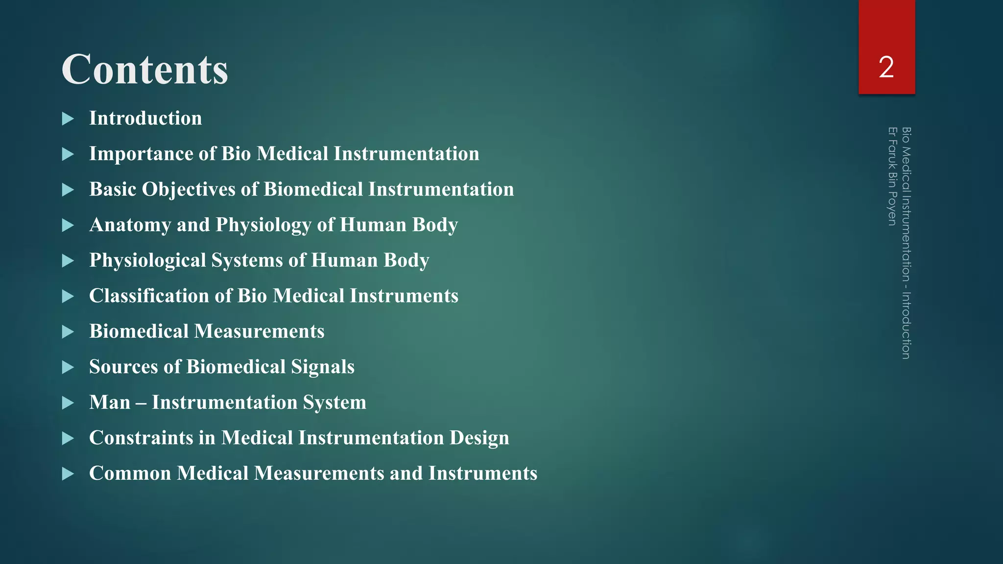 Bio medical instrument – introduction | PDF