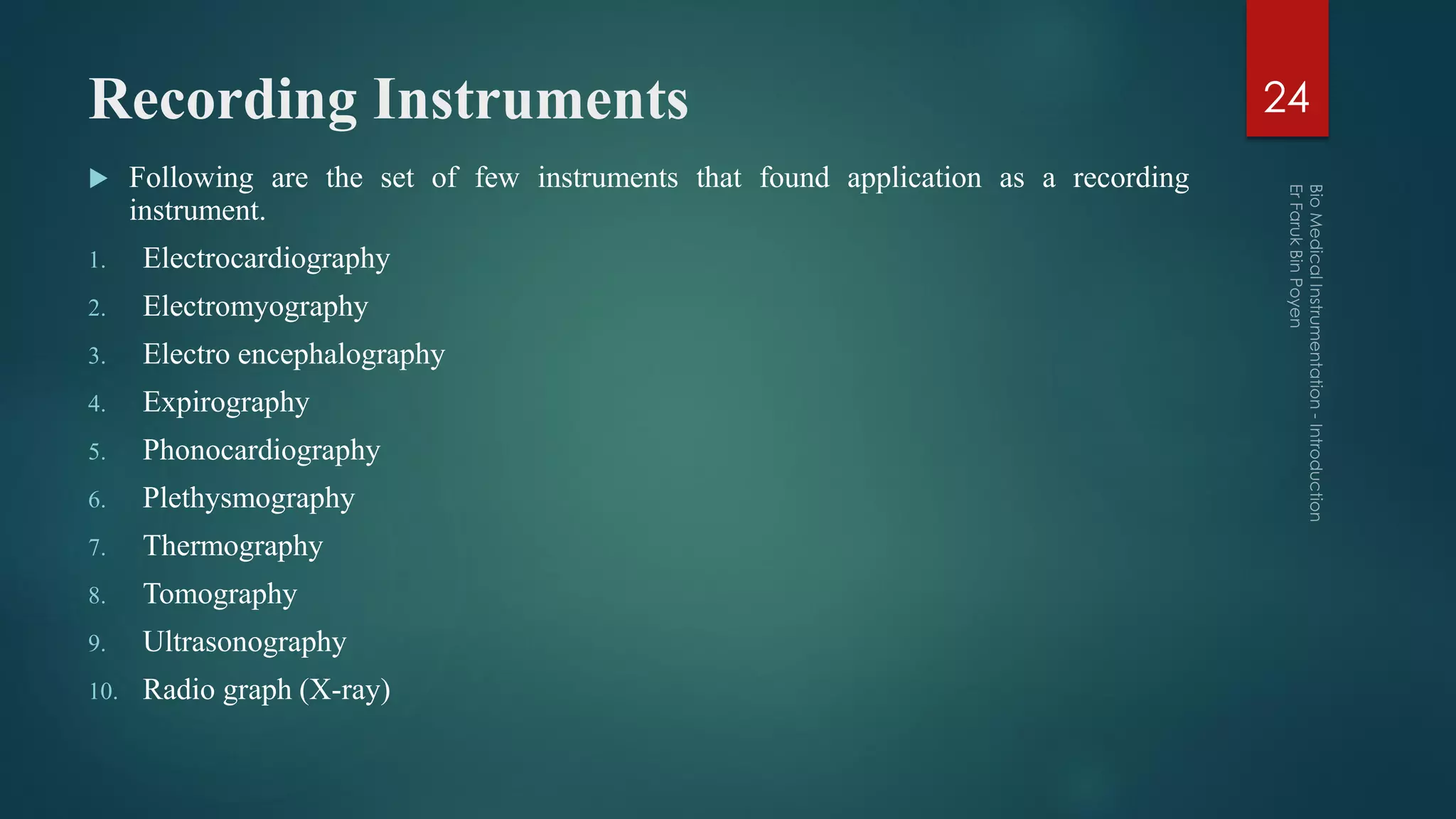 Bio medical instrument – introduction | PDF
