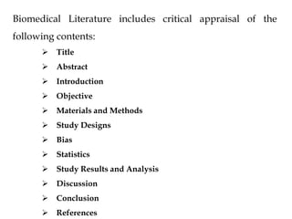 Bio Medical Literature | PDF