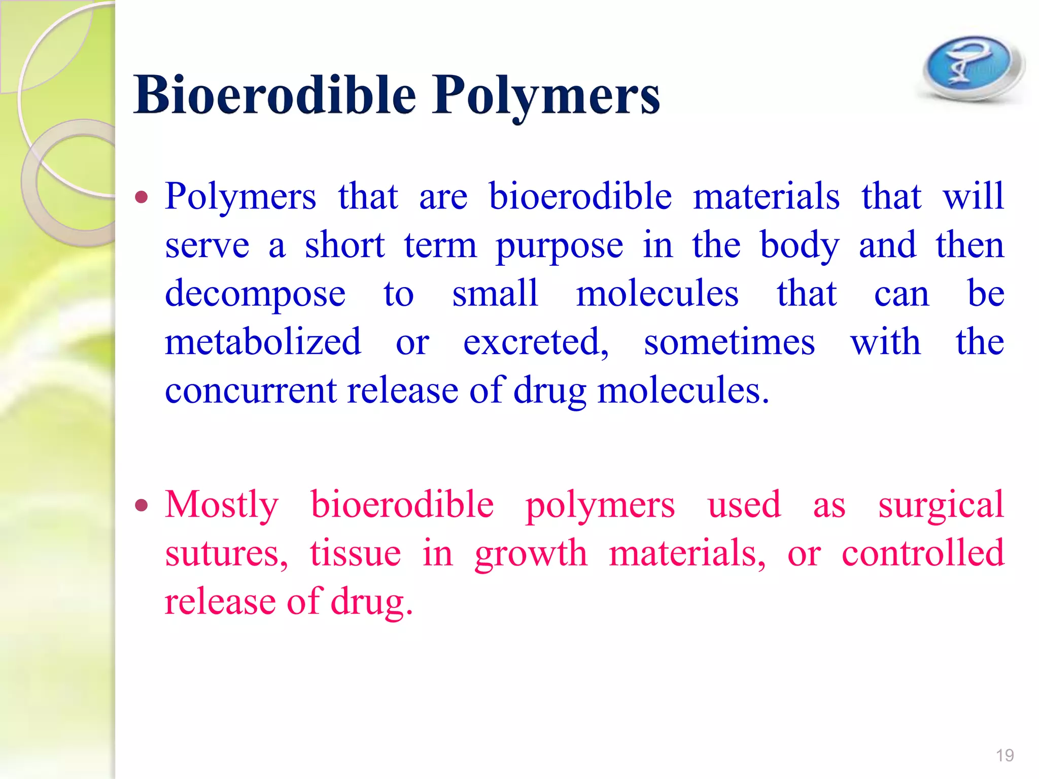 Biomedical polymers | PPTX