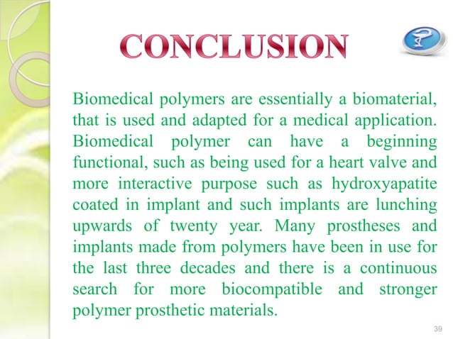 Biomedical polymers | PPTX