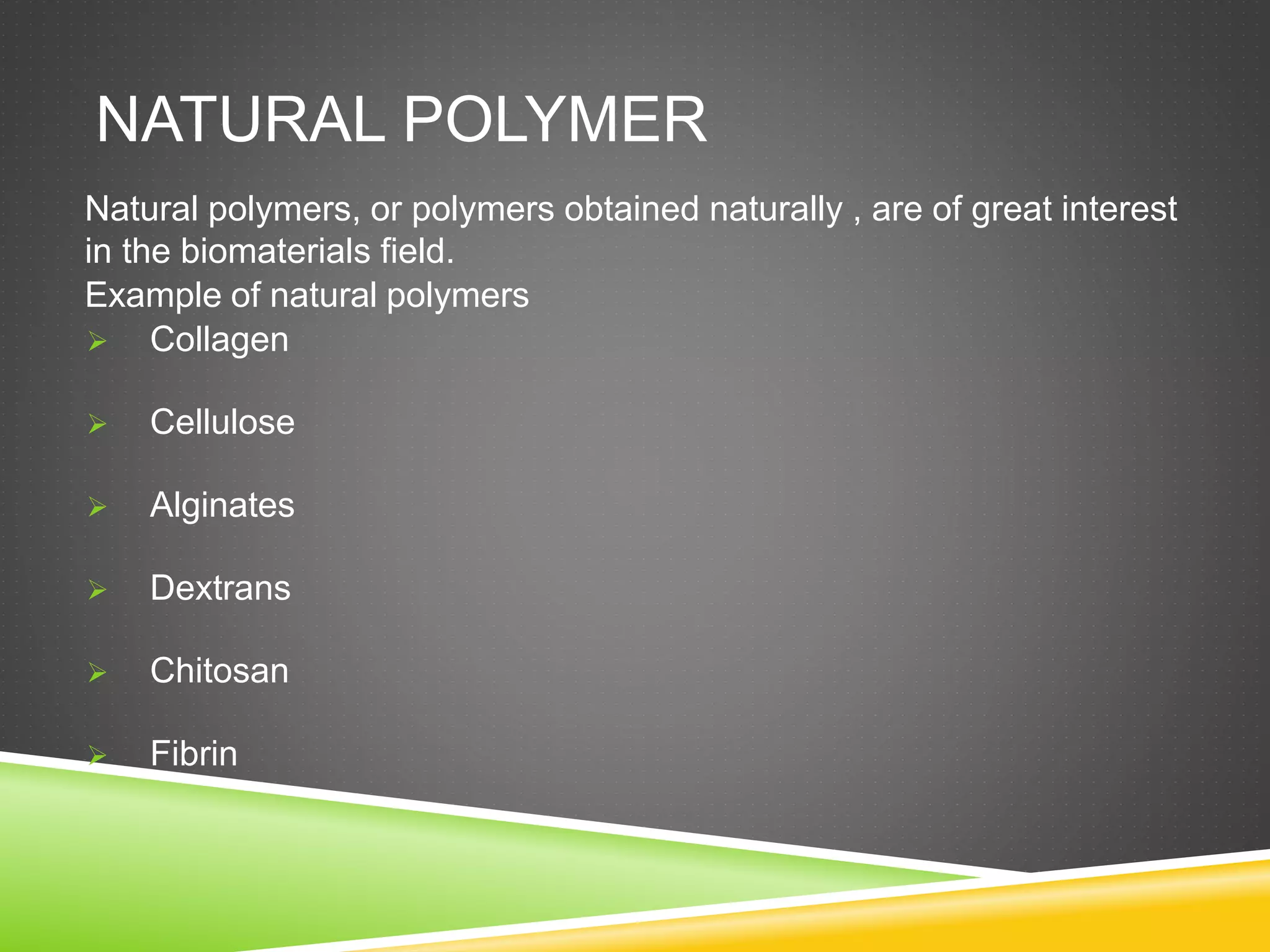 Biomedical polymers | PPTX