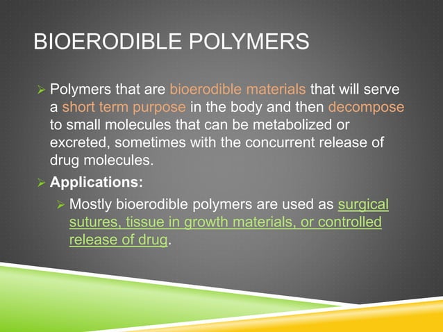Biomedical polymers | PPTX