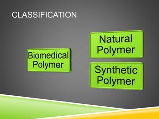 Biomedical polymers | PPTX