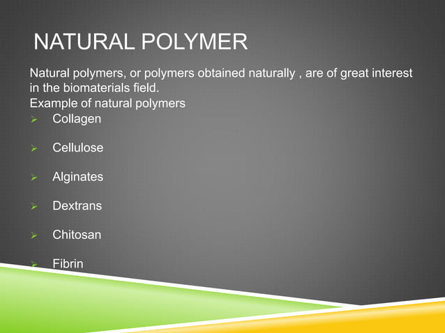 Biomedical polymers | PPTX