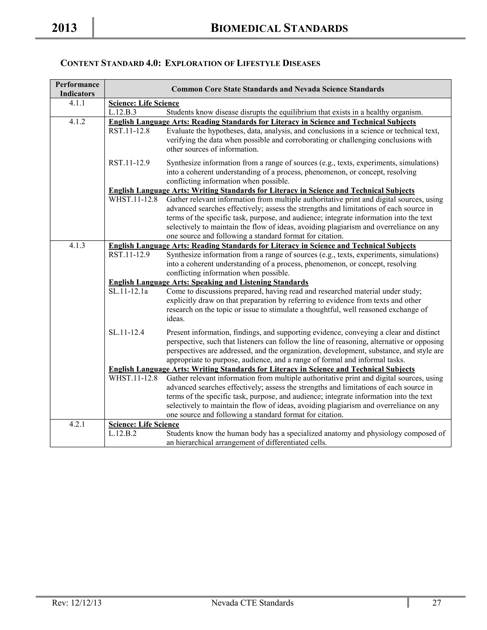 Biomedical standards | PDF