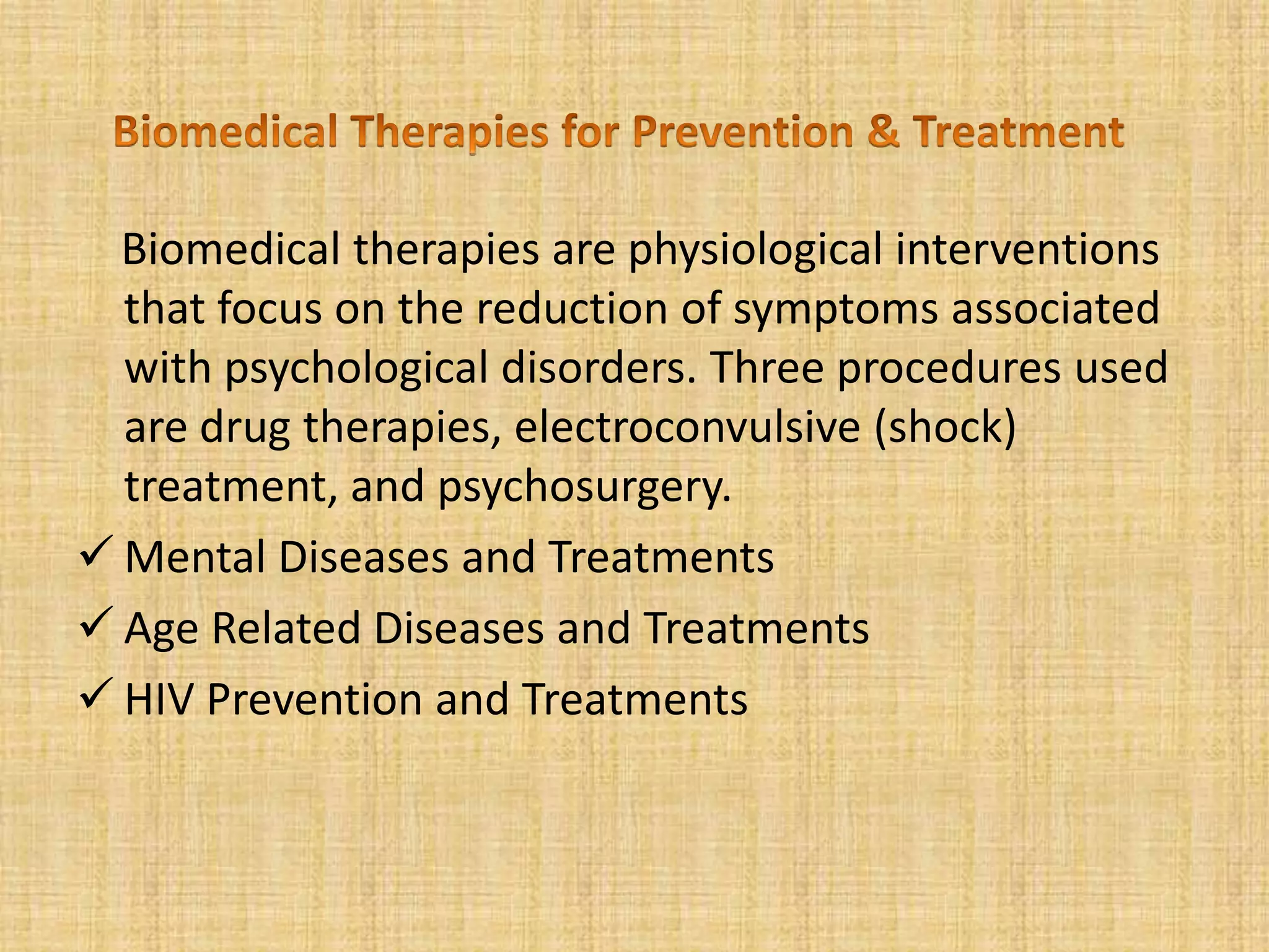 Biomedical therapy | PPTX