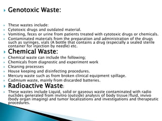 Bio medical waste | PPTX | Chemistry | Science