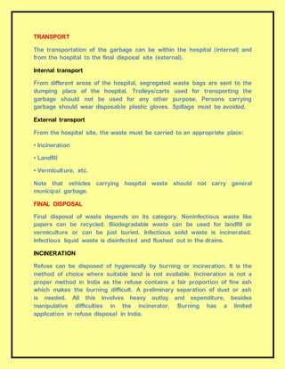 Biomedical waste management | PDF