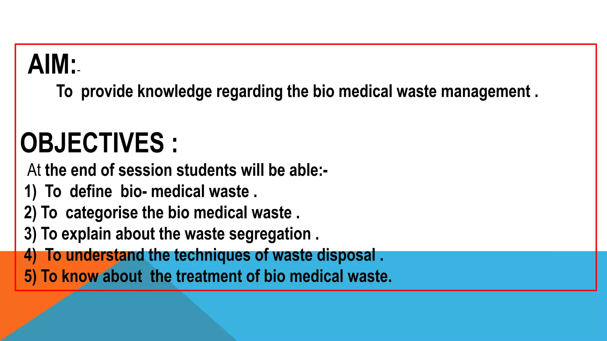 Bio medical waste management | PPTX