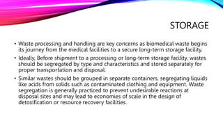 BIOMEDICAL WASTE: Sources, Composition, Storage and Transportation | PPT