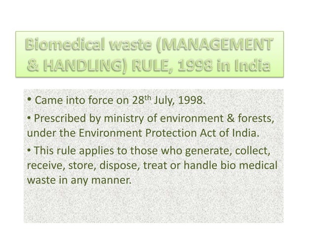 Biomedical waste disposal | PPTX