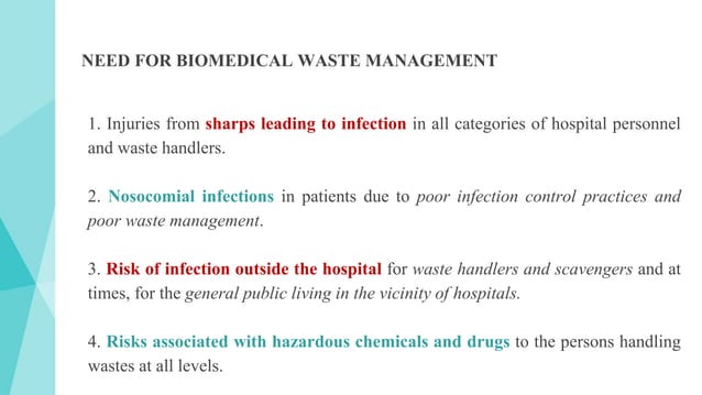 Biomedical waste disposal | PPTX | Infectious Diseases | Diseases and ...