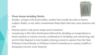 Biomedical waste disposal | PPTX