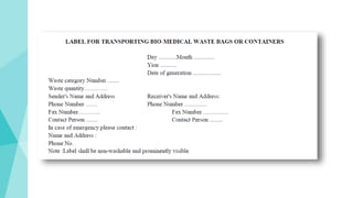 Biomedical waste disposal | PPTX