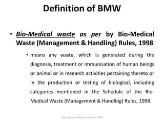 Bmw Biomedical Waste Definition