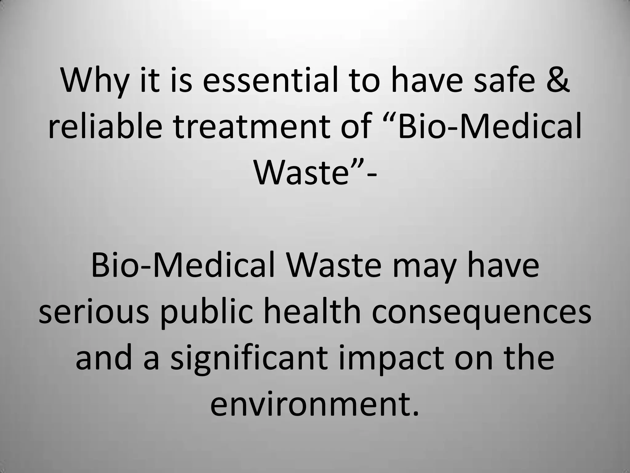 Biomedical waste management | PPTX
